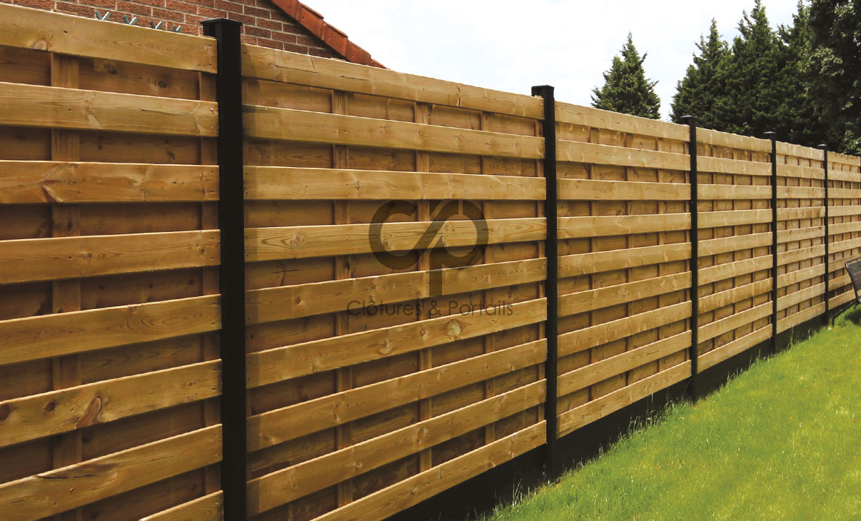 Clôture panneau bois DELUXE ELEGANCE - Clôtures & Portails du Douaisis