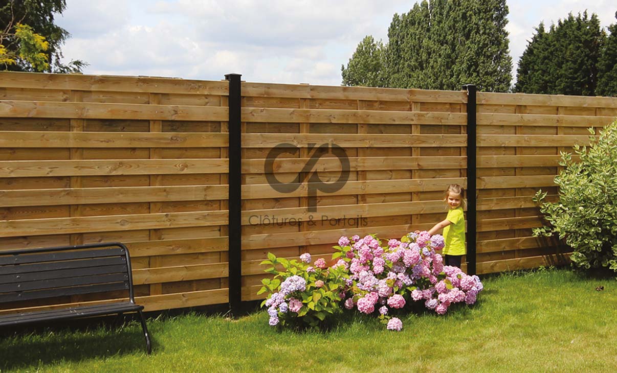 Clôture panneau bois DELUXE ELEGANCE - Clôtures & Portails du Douaisis